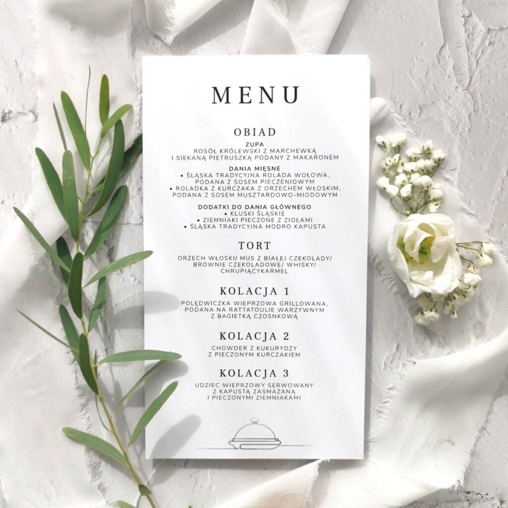 Menu Hands & Heads - AB for Wedding